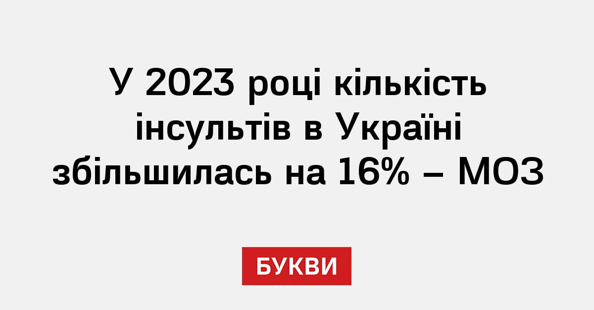 У 2023 році кількість інсультів в Україні збільшилась на 16 МОЗ Букви